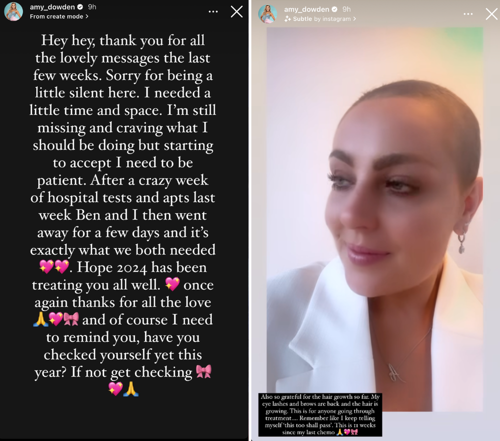 Amy Dowden breaks social media silence with message to fans after ‘crazy week’